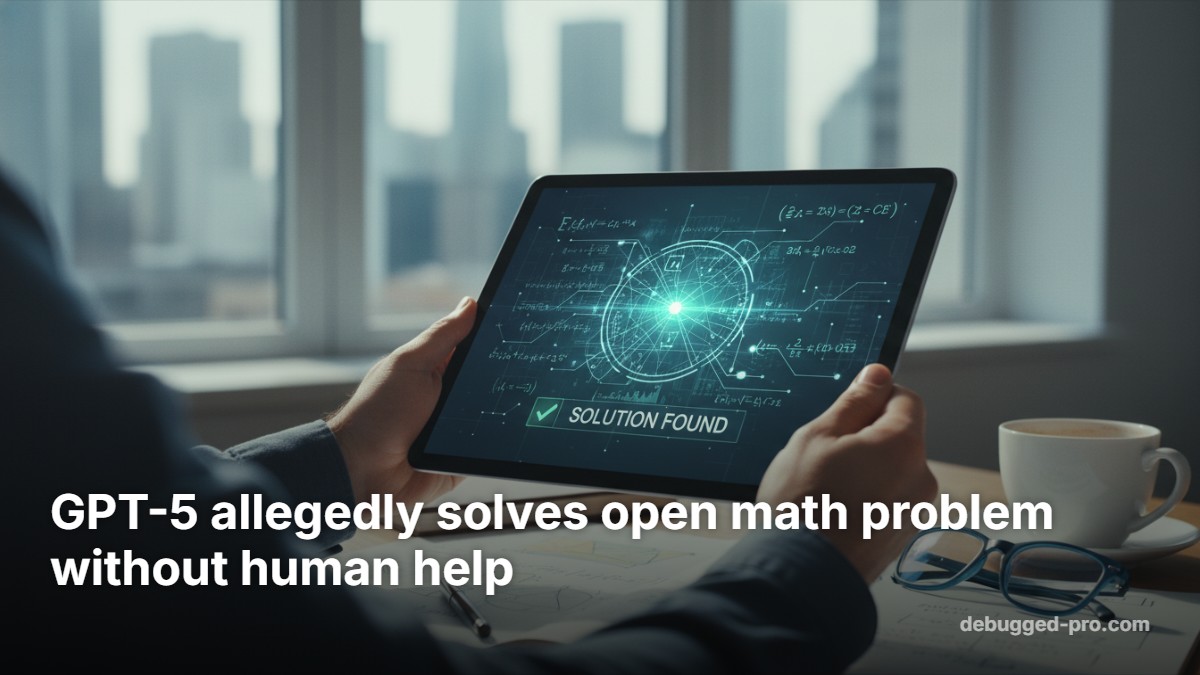 GPT-5 Math Problem Solver: AI Cracks Unsolved Math Problem